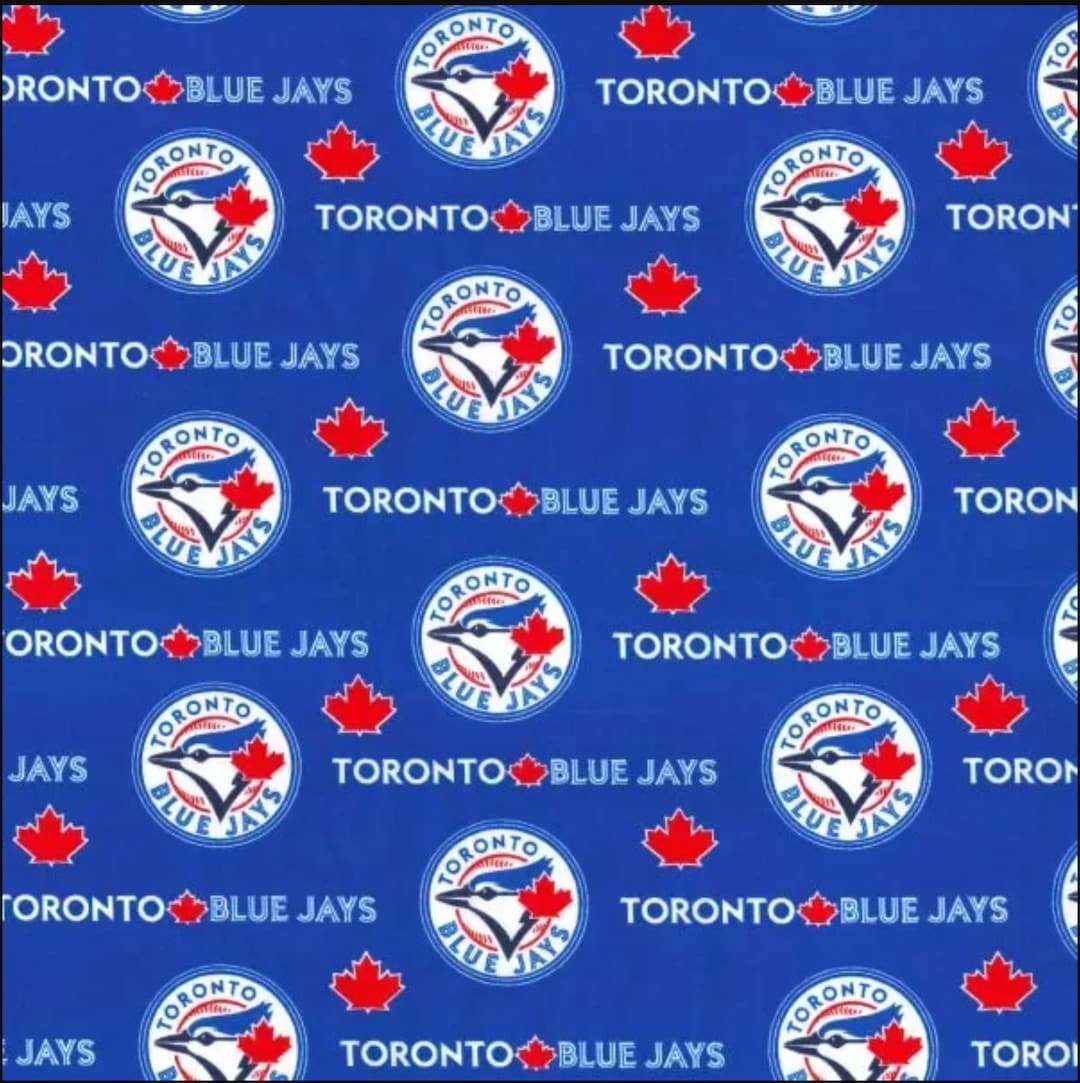 Toronto Blue Jays MLB Fabric / Major League Baseball Fabric by Fabric ...