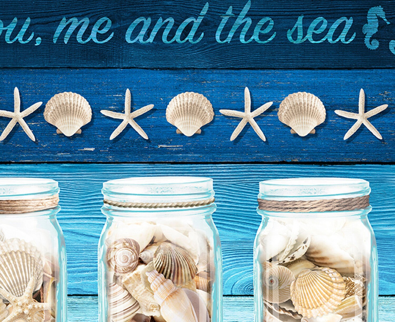 Blue Seashell Border