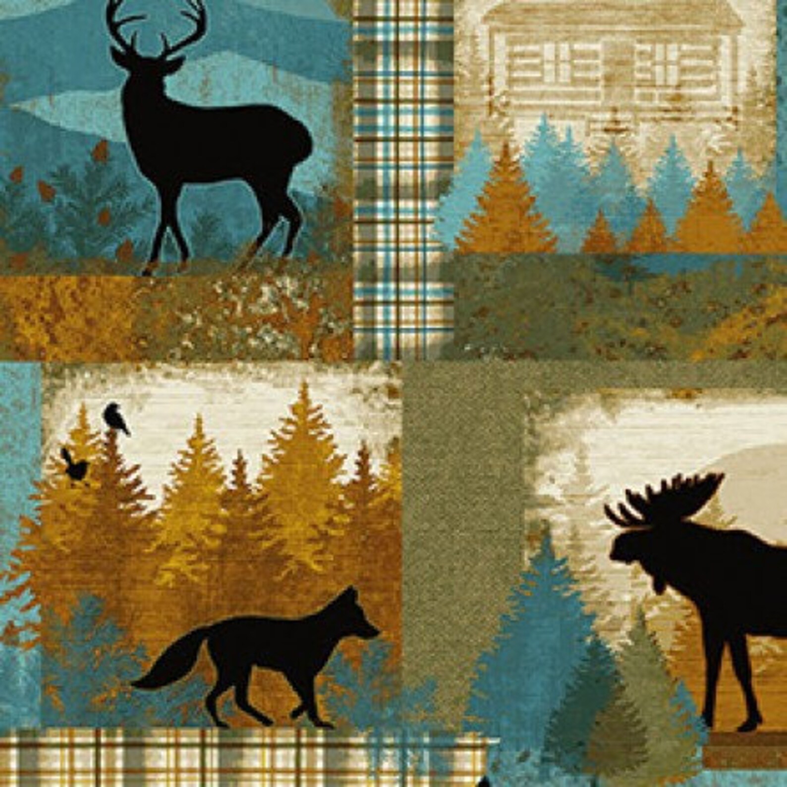 Wild & Free Camping Hunting Fabric Clothworks Fabric Yardage | Etsy