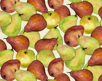 Green Pears Fabric - Etsy