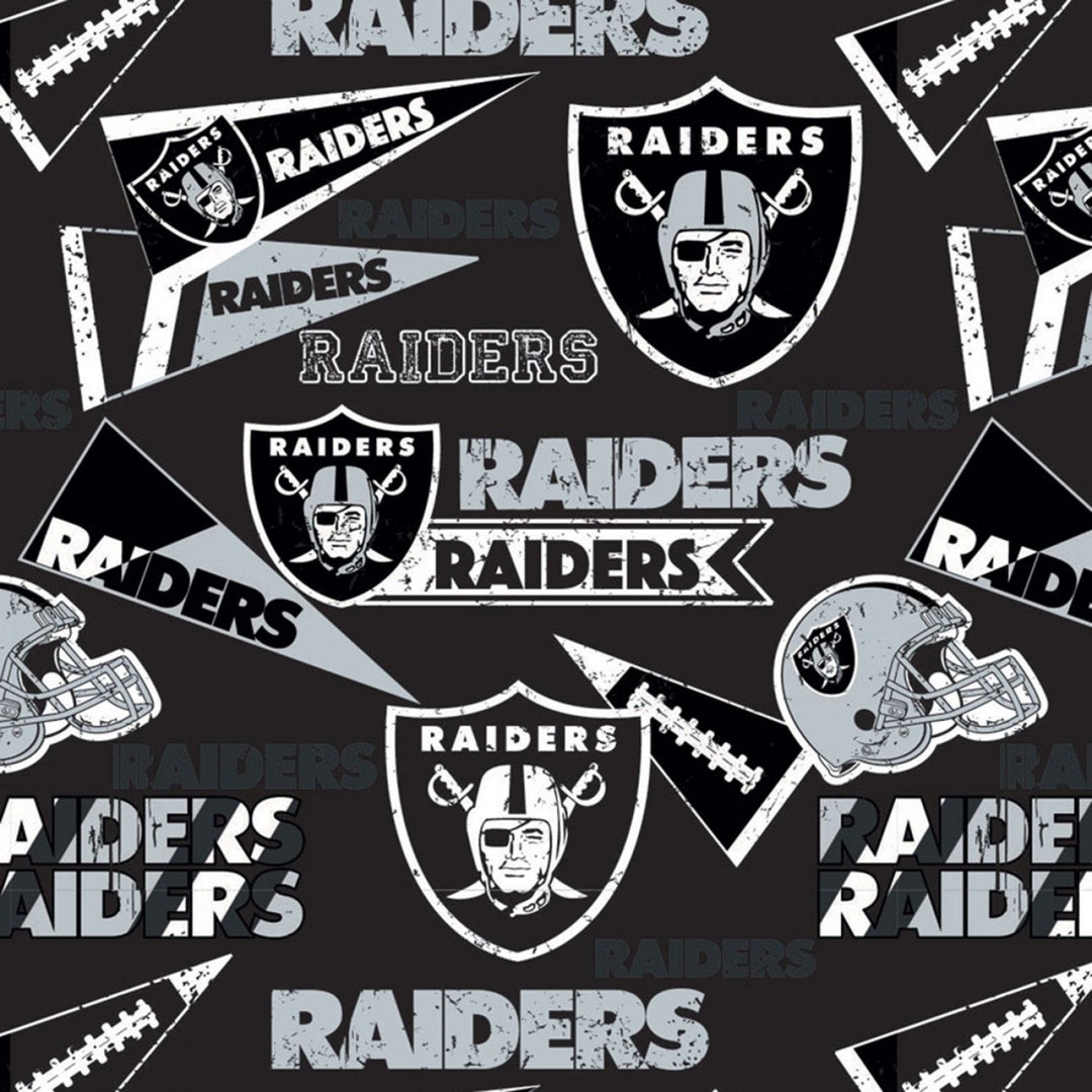 9x44" Remnant NFL Las Vegas Raiders Fabric / Licensed NFL Fabric - Etsy