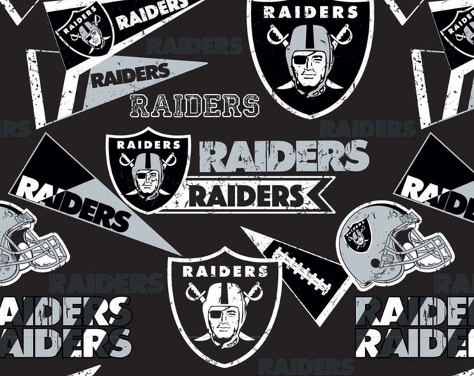 9x44" Remnant NFL Las Vegas Raiders Fabric / Licensed NFL Fabric - Etsy