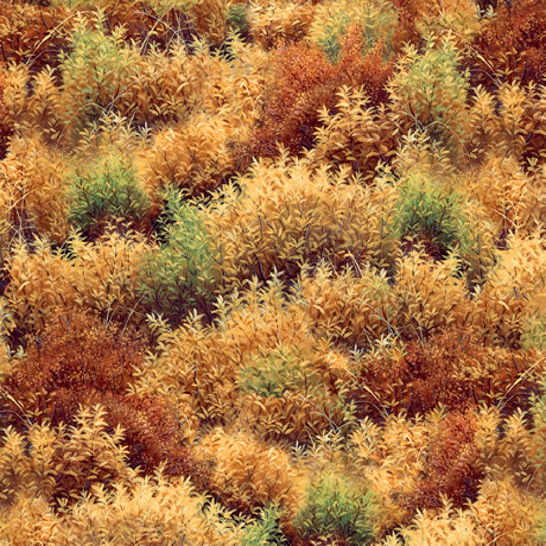 Landscape Fabric / Tan Grass Magnificent Moose Fabric / Field, Woods ...