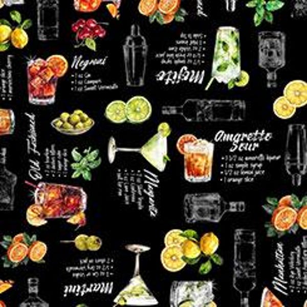 Cocktail Fabric - Etsy