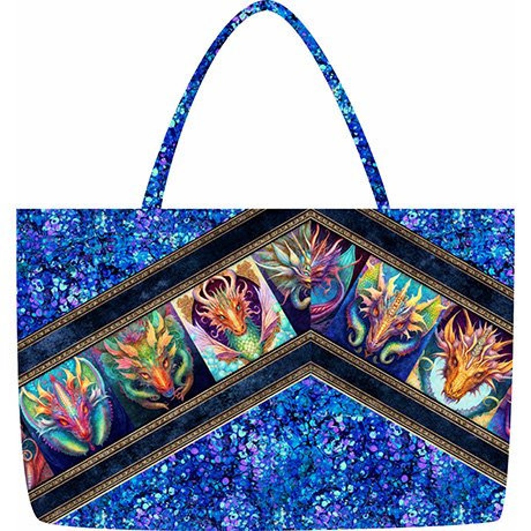 Border Stripe Tote Bag Pattern / Dragon Fyre Project Pattern Highland ...