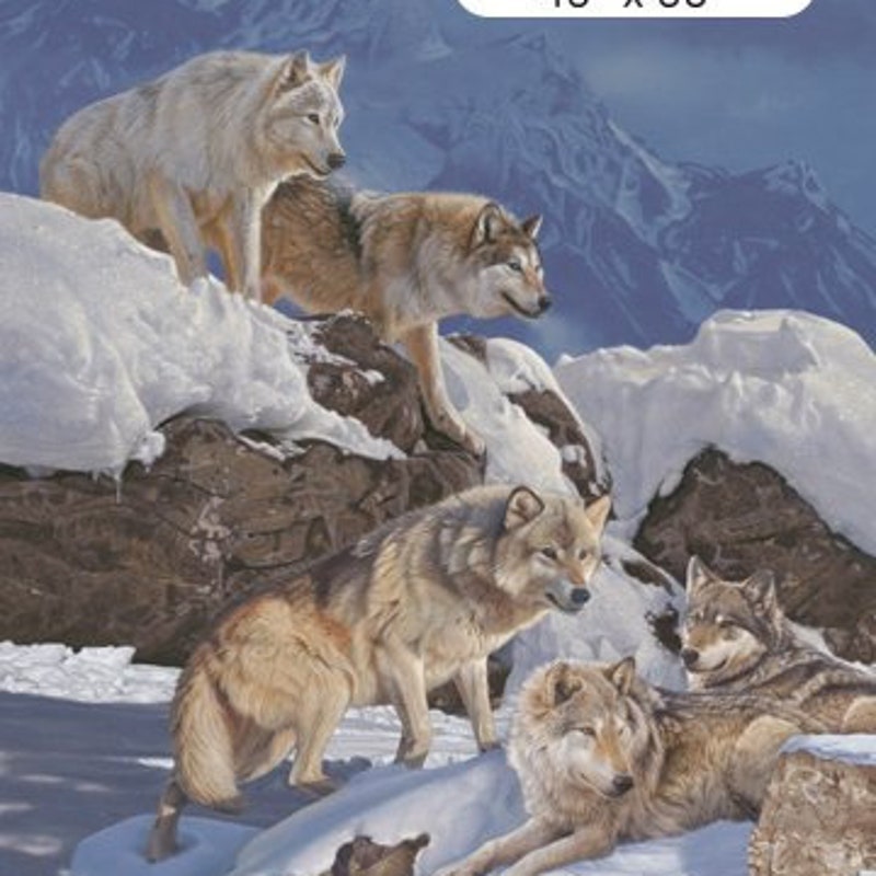 Wolf Fabric Panel - Etsy