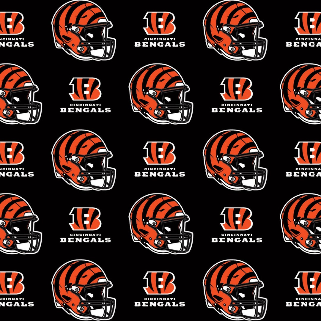 NFL Cincinnati Bengals Fabric / Licensed NFL Fabric From Fabric ...