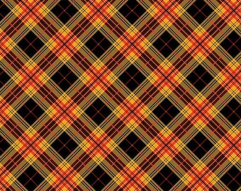 Autumn Plaid Cream and Multi Bias Plaid Fabric by Kanvas Cotton Tonal Blender Colorwall Support ...