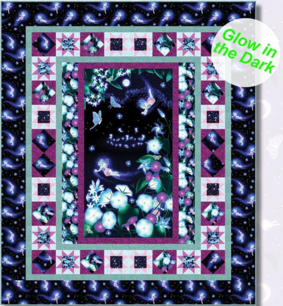 Magic Moon Garden Quilt Kit From Henry Glass / Fabrics Approx. Size 63 ...