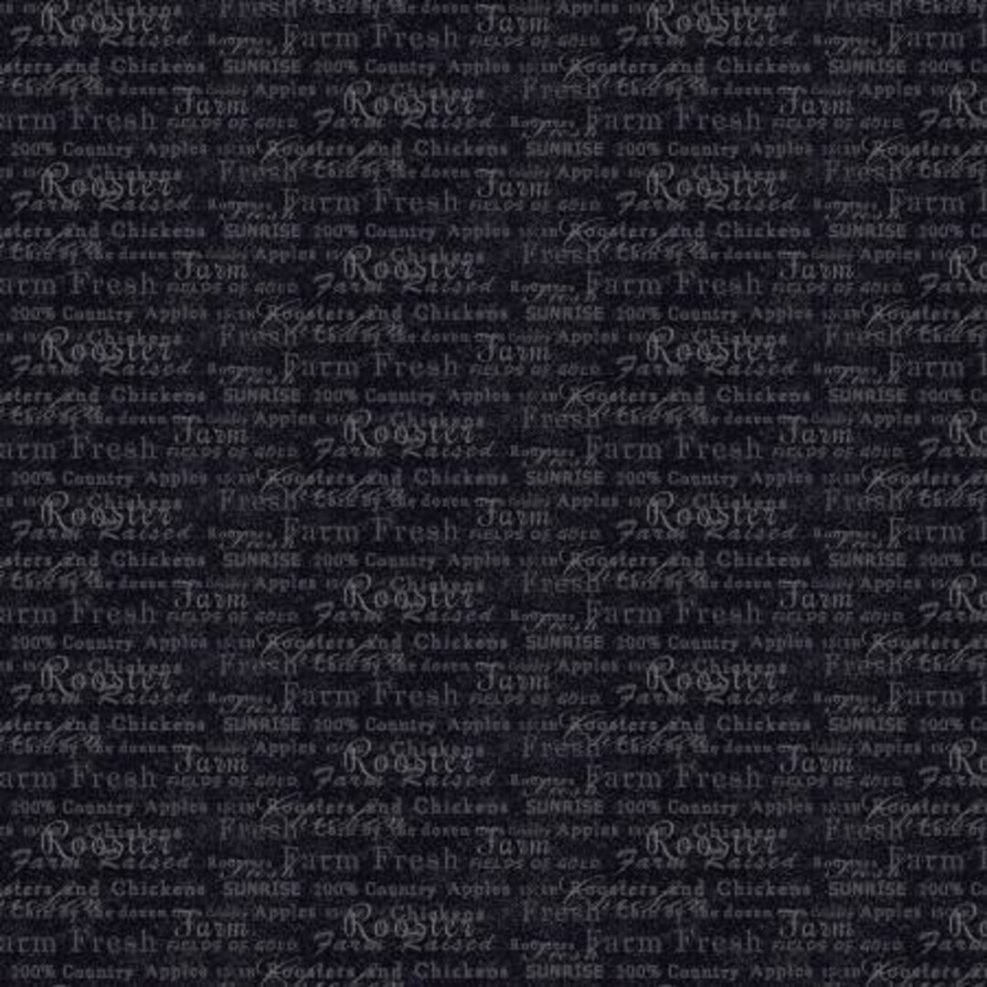 Farm Raised Words Fabric by the Yard / Kitchen Fabric by Henry Glass ...