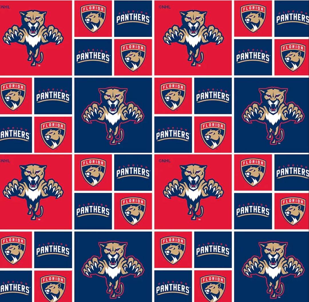 35x44" Remnant NHL Florida Panthers / Licensed NFL Cotton Fabric From ...