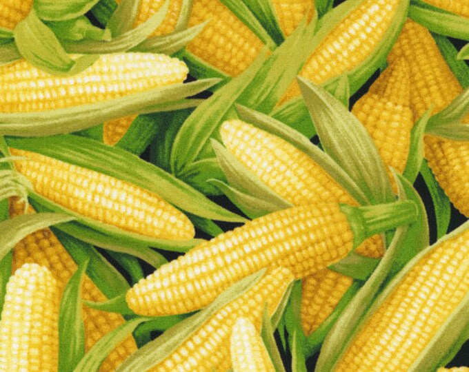 Corn Fabric / Food Fabric / Farmer John Garden Party Ears of Corn ...