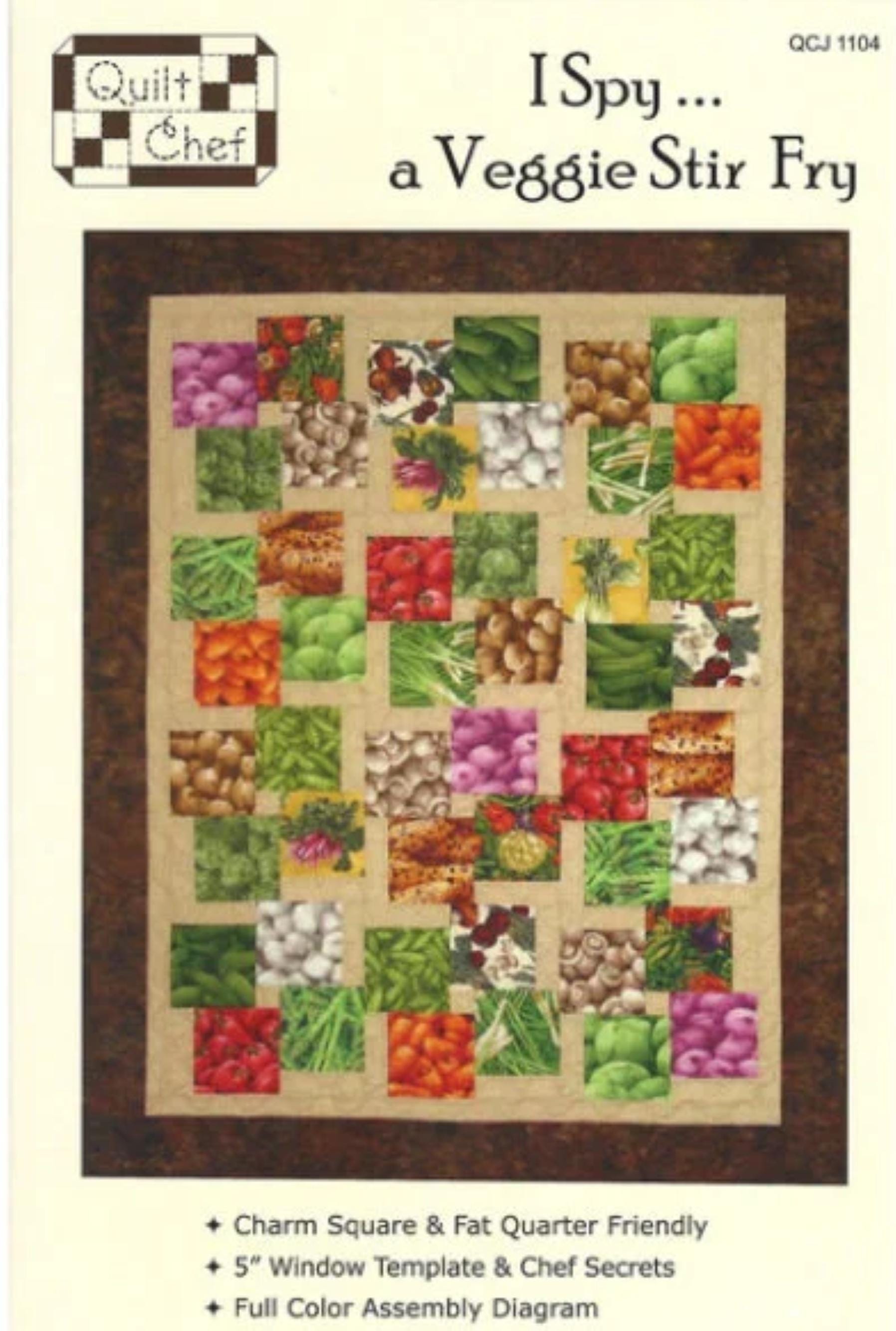 The Quilt Chef I Spy Quilt Pattern A Veggie Stir Fry Pattern, 5 Inch ...