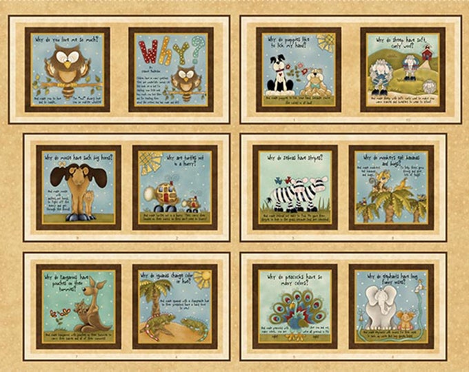 Why Book Panel / Cloth Fabric Book Panel/ Little Readers Why Book 36 ...