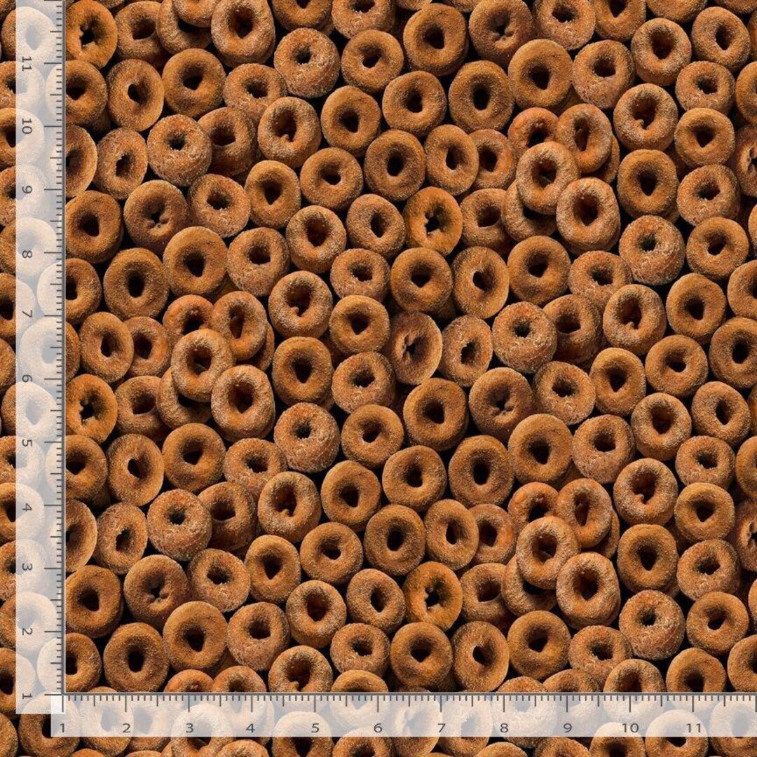 Donut Fabric Yardage / Apple Cider Cinnamon Donuts / Food Fabric ...