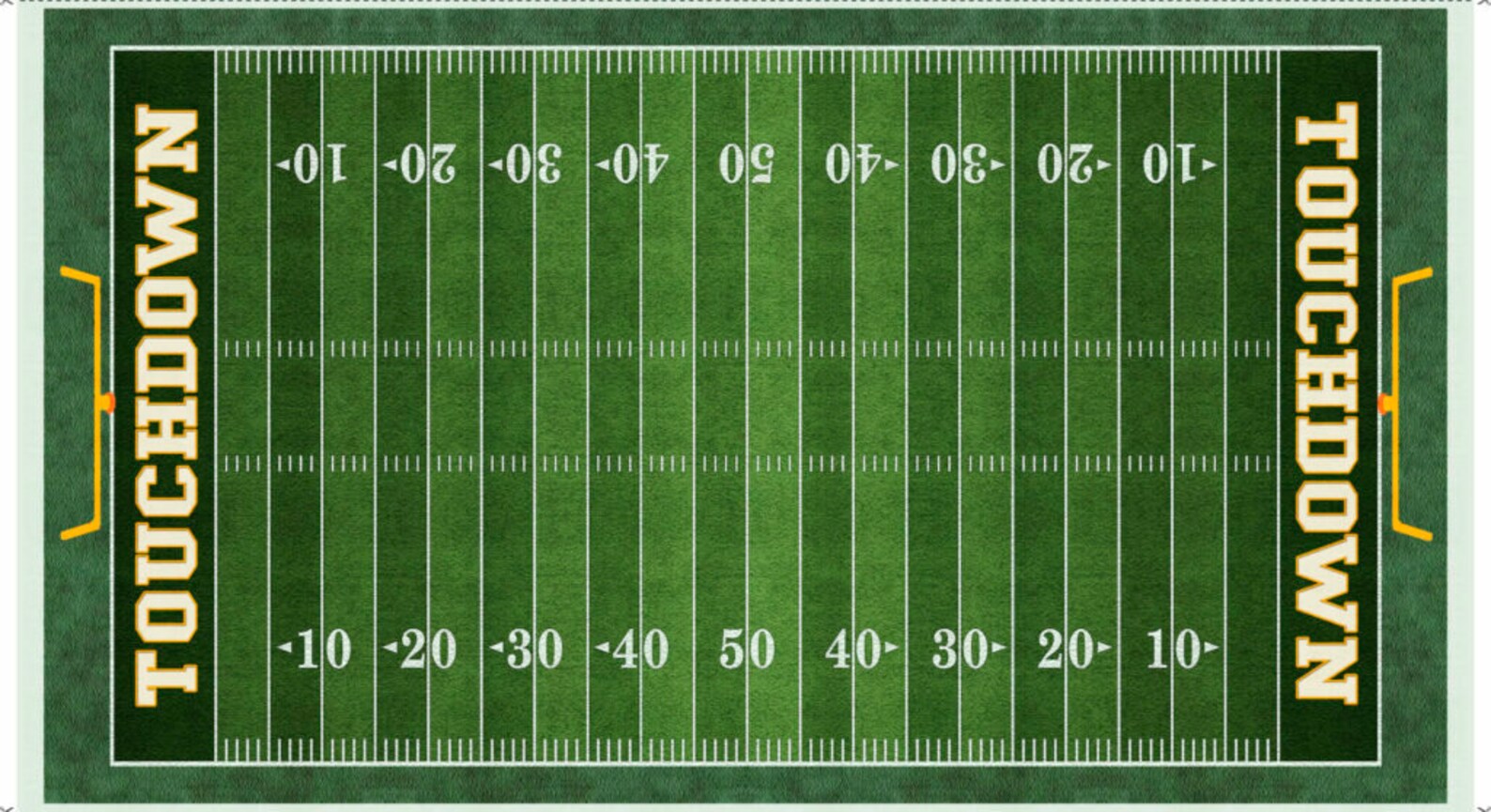 Football Field Fabric Panel / Touchdown Field Goal Post Grass - Etsy
