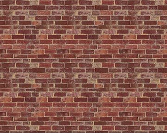 Naturescapes Red Brick Landscape Fabric by Northcott / Brick Stone and ...