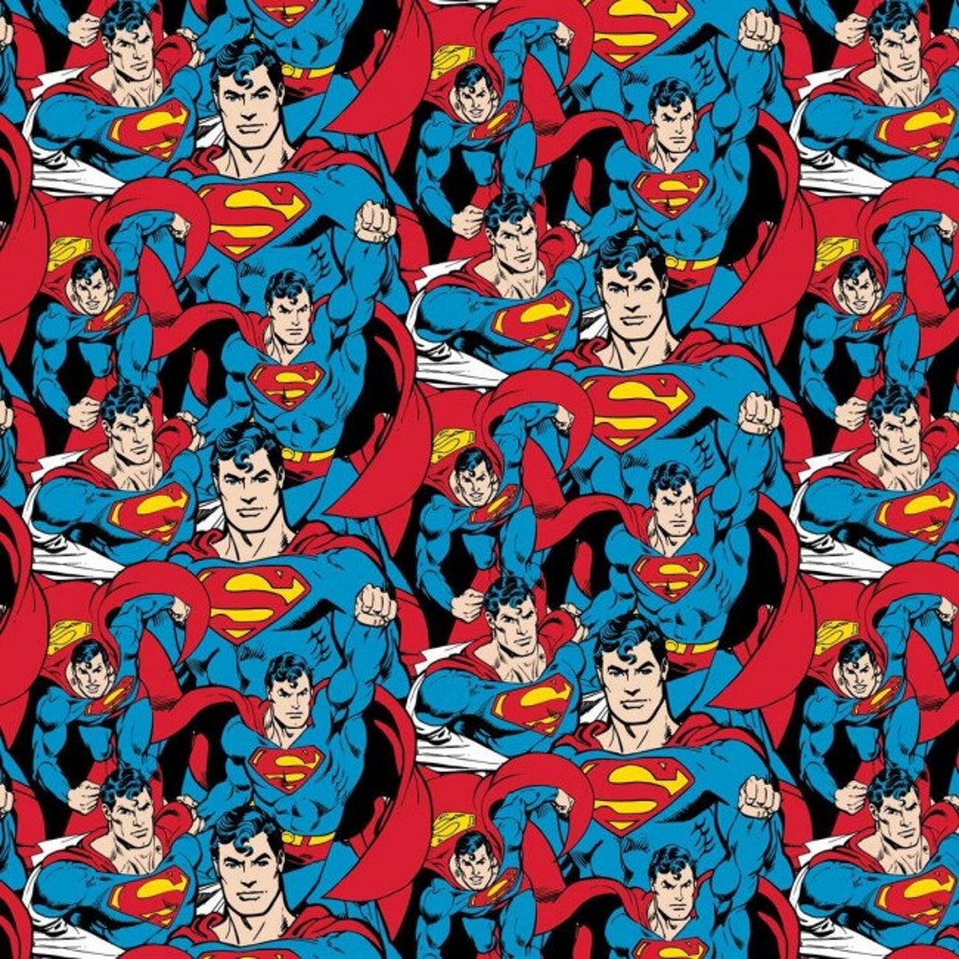 Superman Fabric by the Yard / Superman Crowd 23400703-01 by Camelot ...
