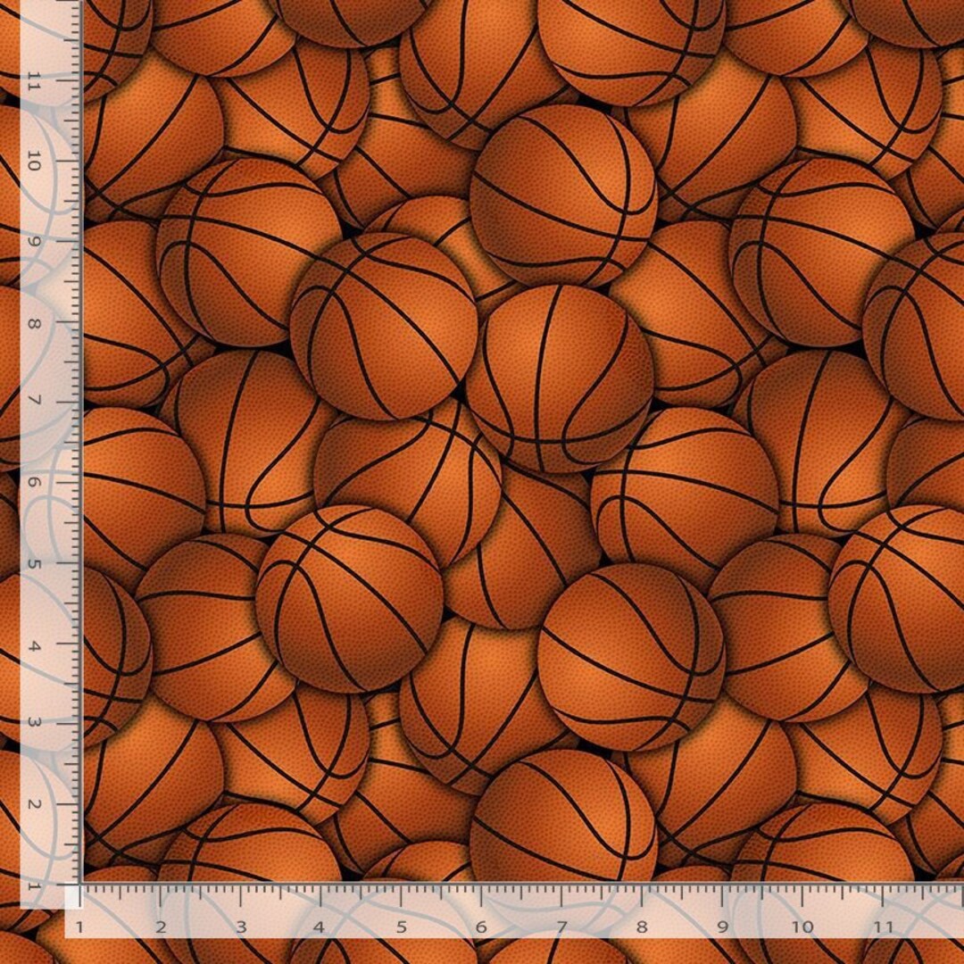 Basketball Fabric / Packed Basketball Yardage / Hoops March Madness by ...