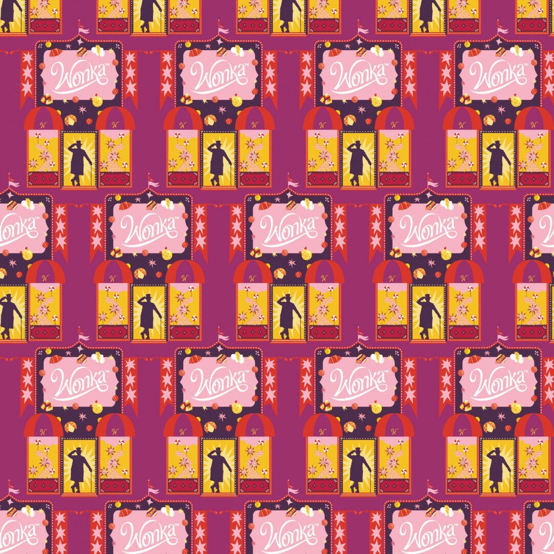 Willy Wonka the Movie Fabric / Wonka Silhouette by Camelot Fabric ...
