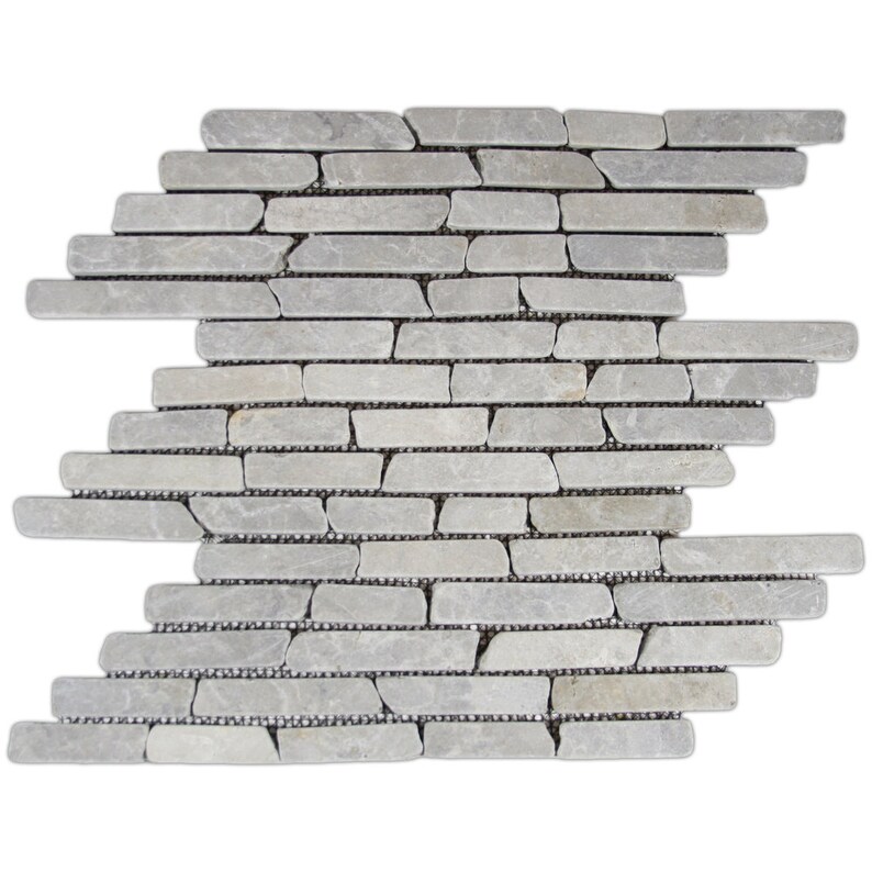 Hand Made Stone Tile Light Grey Pencil Stone Tile 1 Sq. Ft. - Etsy