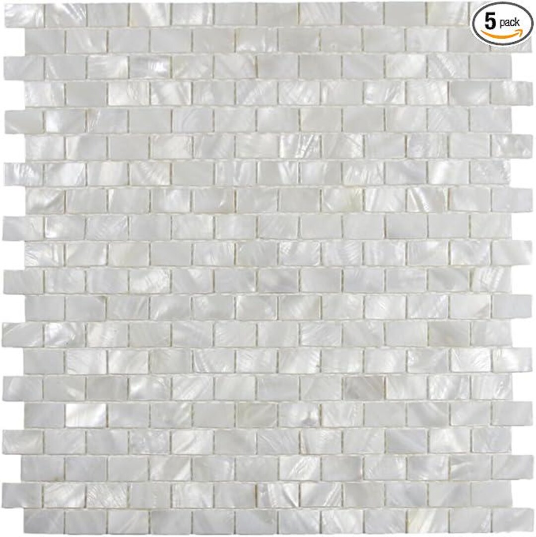 CNK White Brick Pearl Shell Tiles Polished Mother of Pearl Surface ...