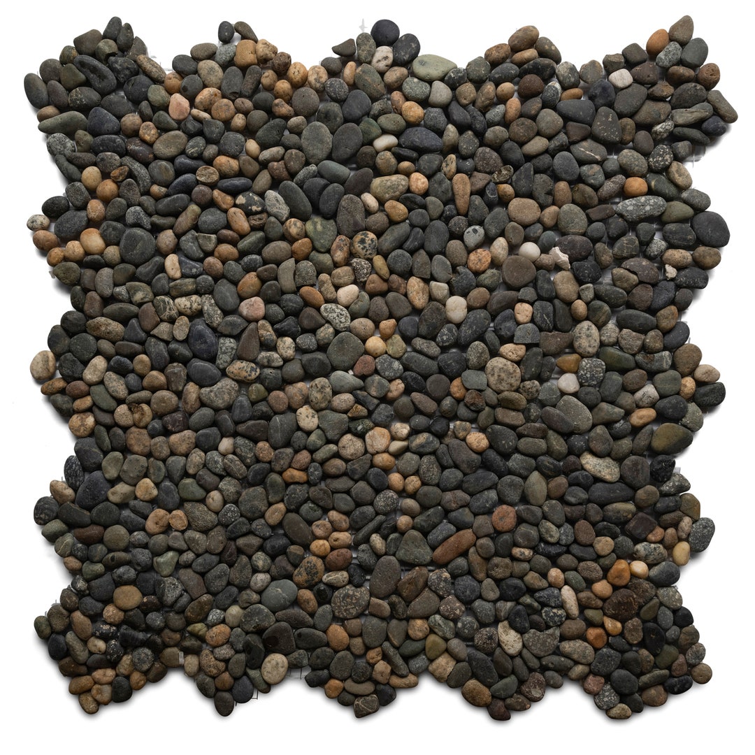 Ebony Mixed Mini Pebble Tile With Dimensions 12*12 for Backspashes and ...