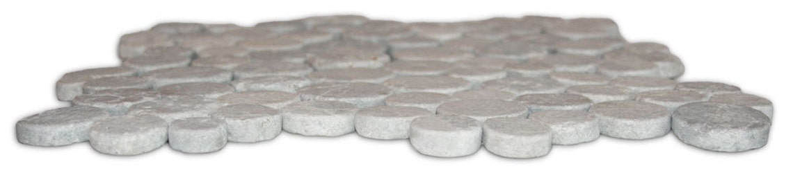 Hand Made Pebble Tile Light Grey Moon Mosaic 1 Sq. Ft. Use - Etsy