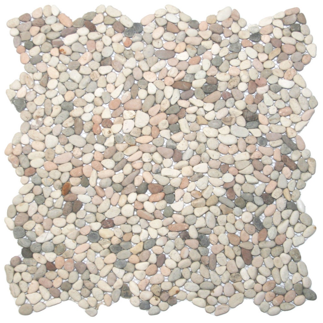 CNK Tile Natural River Stone Tile for Shower Bathroom Backsplash and ...
