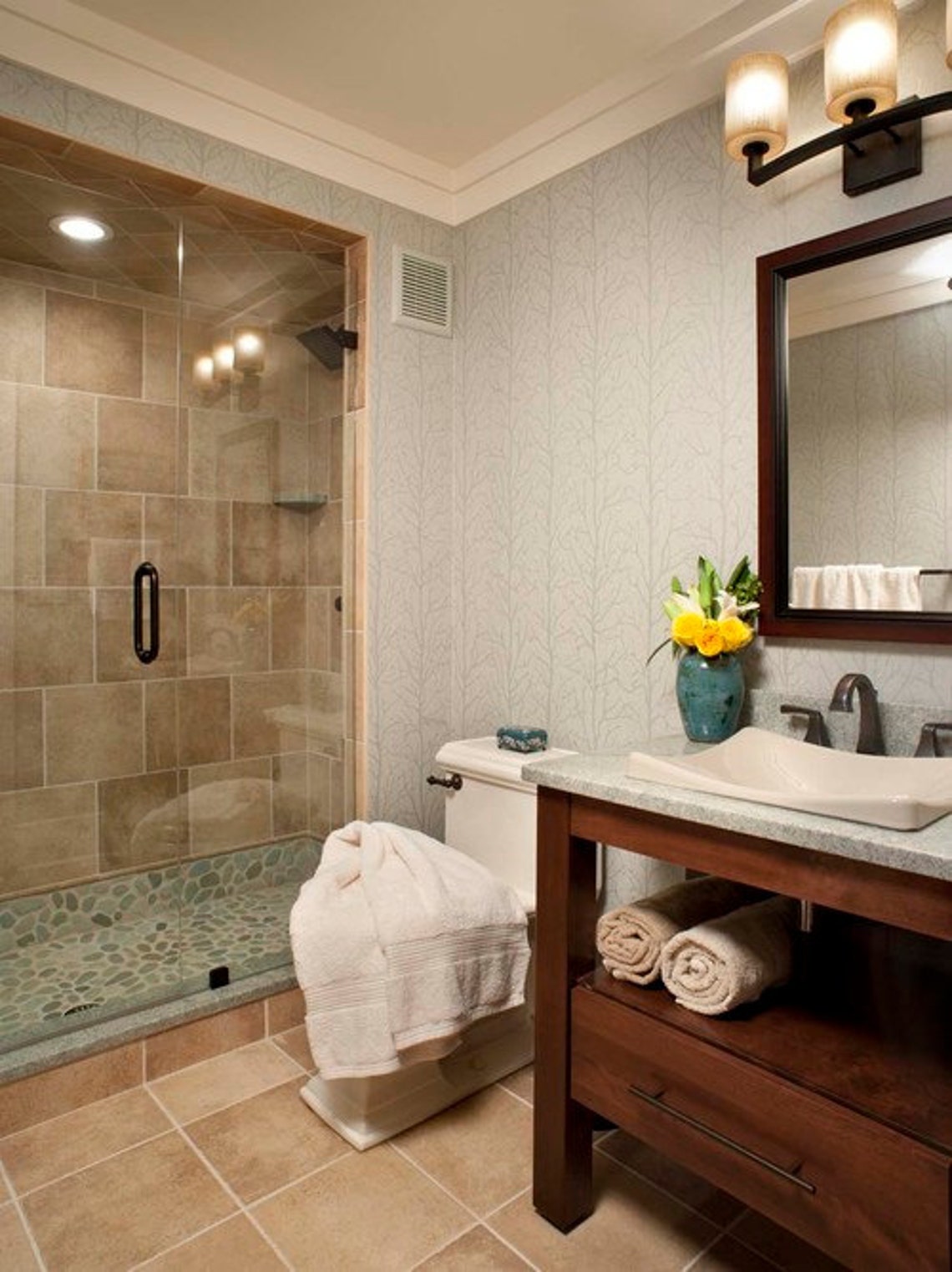 CNK Tile Hand Made Sea Green Pebble Tile—showers Floors Backsplashes ...