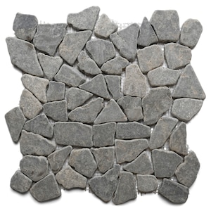 Grey Stone Mosaic Tile: A Collection of Natural Pebbles for Fine ...