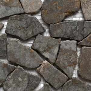 Grey Stone Mosaic Tile: A Collection of Natural Pebbles for Fine ...