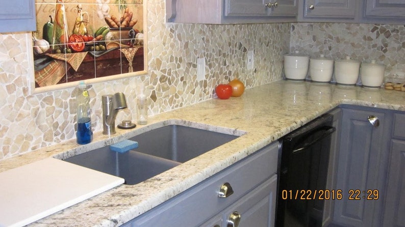 CNK Tile Glazed Mixed Quartz Pebble Mosaic Tile 12” X 12” for Showers ...