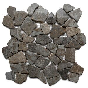 Grey Stone Mosaic Tile: A Collection of Natural Pebbles for Fine ...