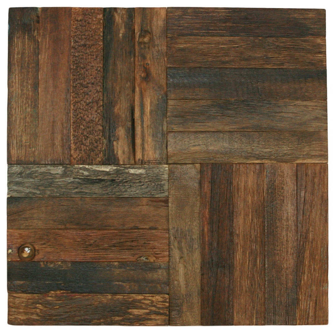 CNK Tile Reclaimed Boat Wood Tile Sample Eco-friendly Recycled Wood ...