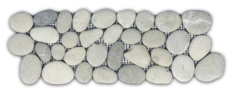 Hand Made Pebble Tile Bali Cloud Pebble Tile Border 4x12 Use For