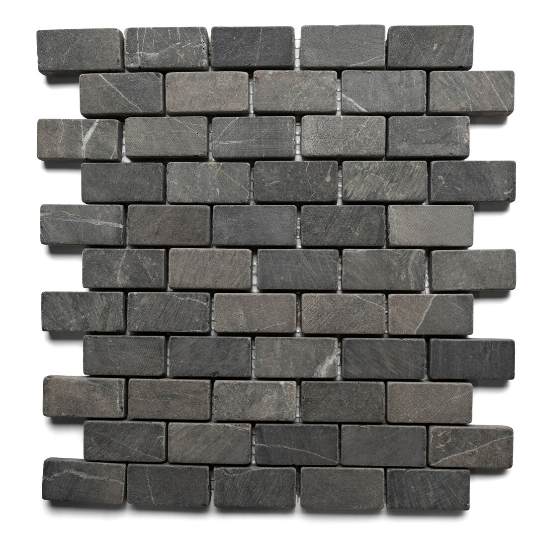 CNK Tile Natural Stone Polished Cobblestone Pebble Tile 12” X 12” River ...