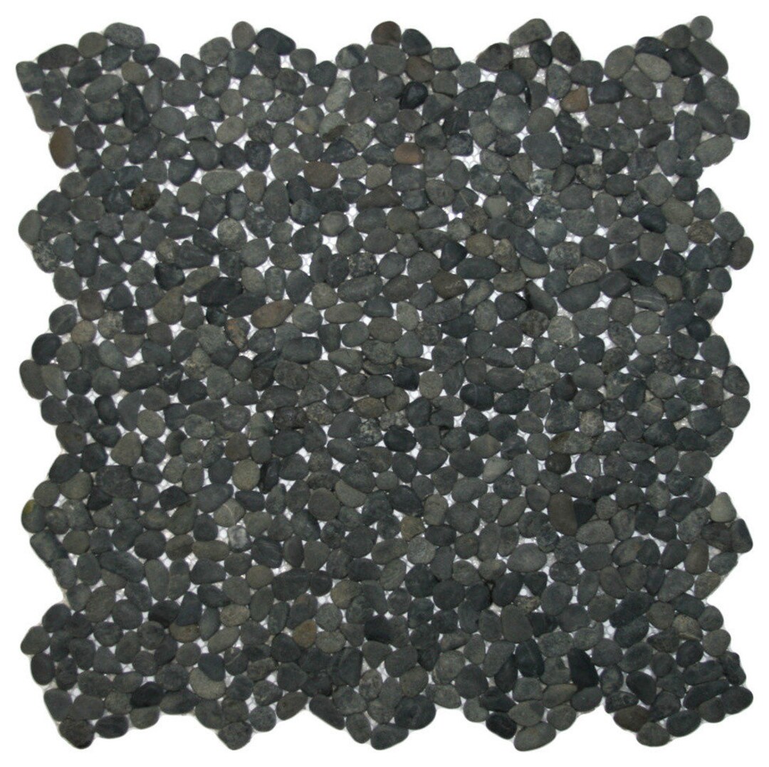 Mini Java Tan Pebble Tile - 12x12 Mesh Backing - Non-toxic Glue - One ...