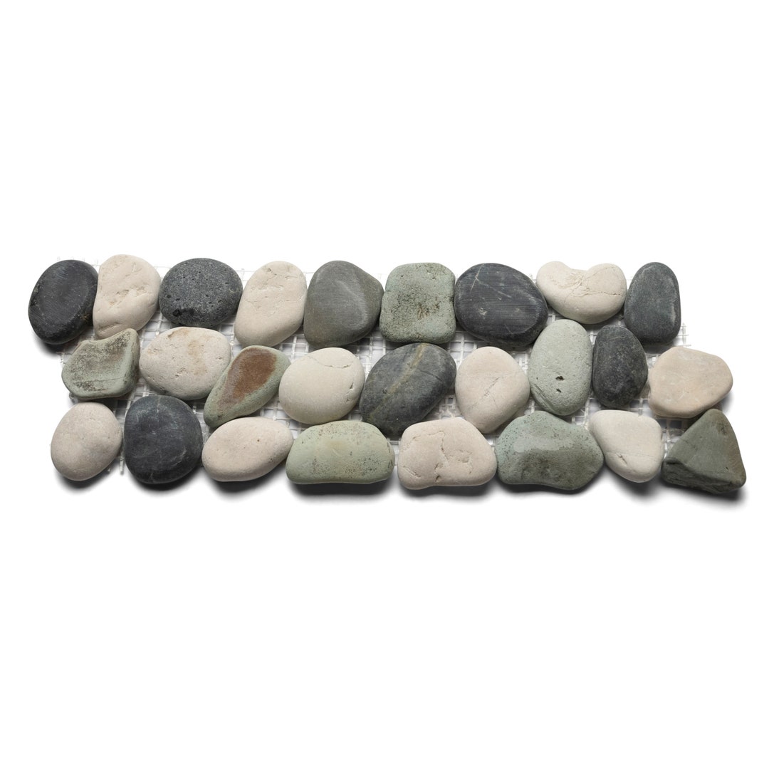 CNK Tile Bali Turtle Pebble Tile Border Hand-sorted Natural River ...