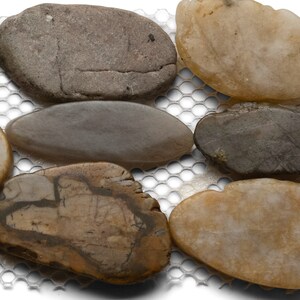 CNK Tile Natural River Stone Tile Border - Hand-sorted Pebble Tiles (3/ ...