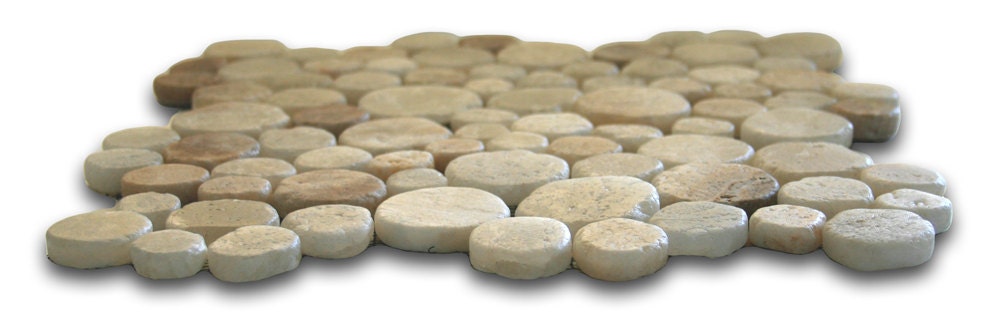 CNK Tile Handmade Pebble Tile - Glazed Mixed Quartz Moon Stone Mosaic ...