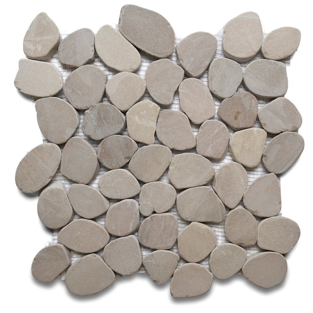 CNK Tile Hand-sorted River Stone Mosaic for Shower Floors Bathrooms ...