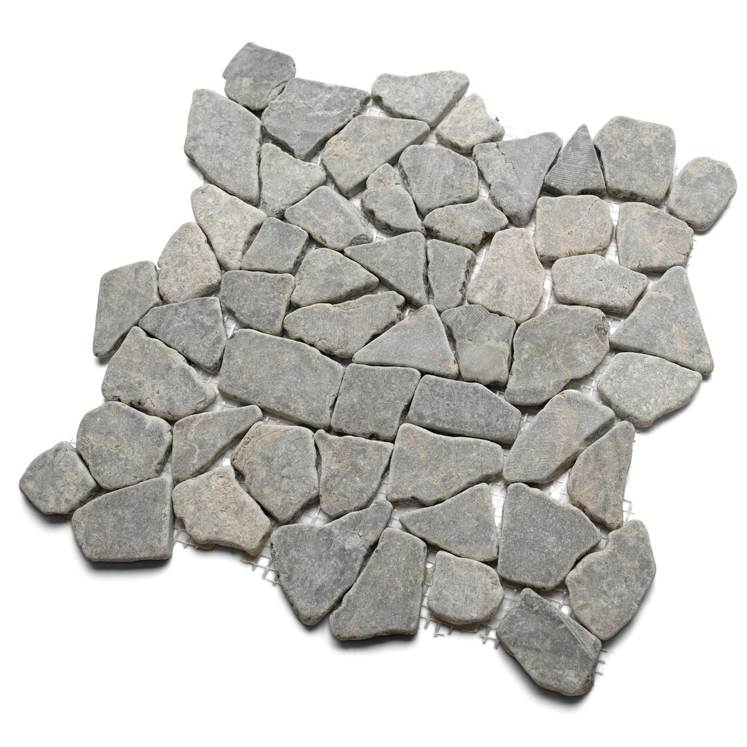 Grey Stone Mosaic Tile: A Collection of Natural Pebbles for Fine ...