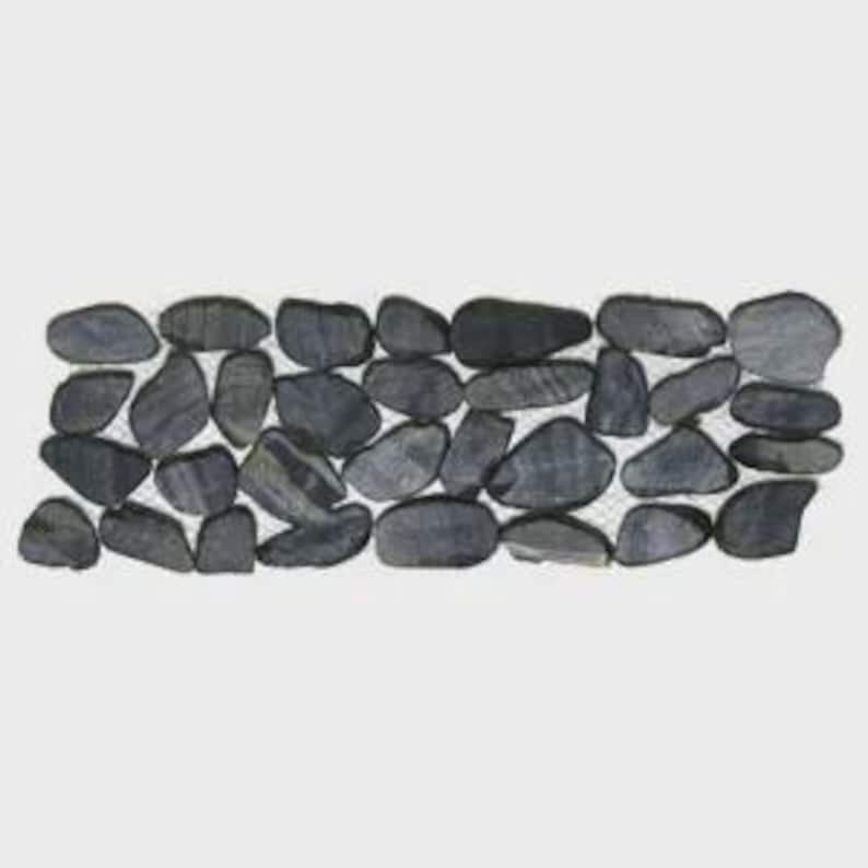 CNK Sliced Tiger Pebble Tile Border Natural Stone Accent for Walls ...