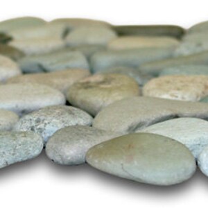 CNK Tile Hand Made Sea Green Pebble Tile—showers Floors Backsplashes ...