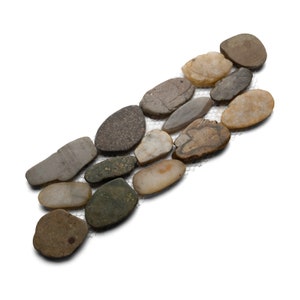 CNK Tile Natural River Stone Tile Border - Hand-sorted Pebble Tiles (3/ ...