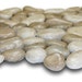 Hand Made Pebble Tile Glazed Java Tan and White 1 Sq. Ft. - Etsy