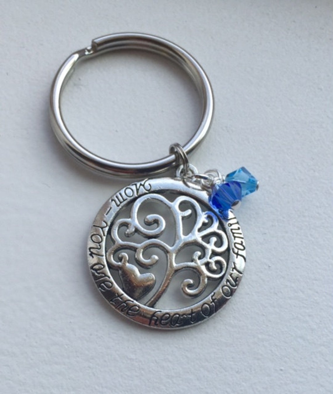 Mom family tree Mother's keepsake family tree keyring. | Etsy