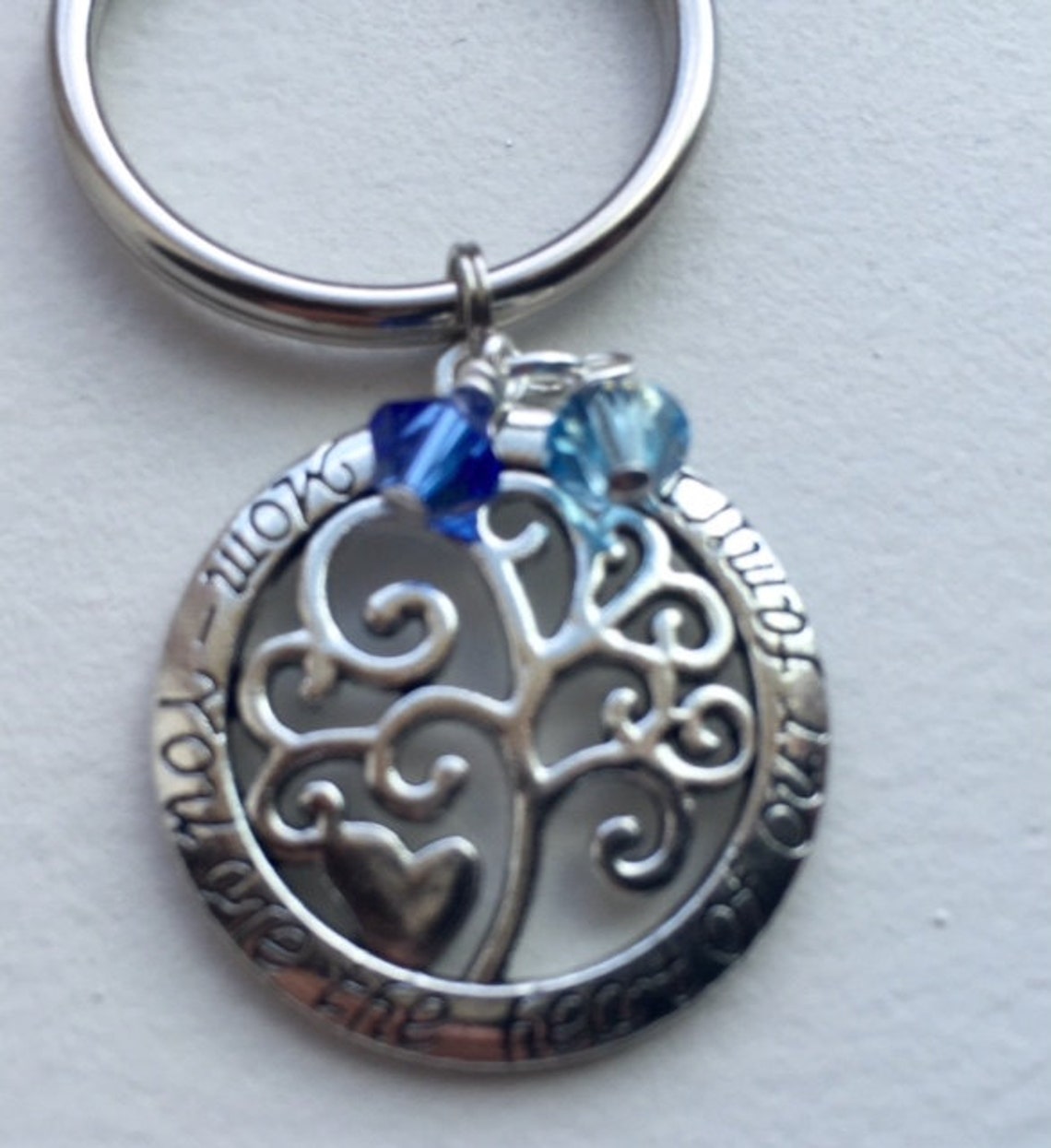 Mom family tree Mother's keepsake family tree keyring. | Etsy