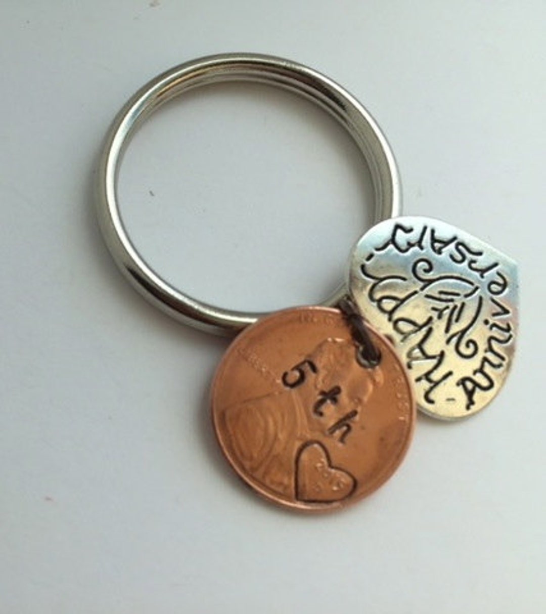 Hand Stamped Penny Personalized Penny Anniversary. Perfect - Etsy